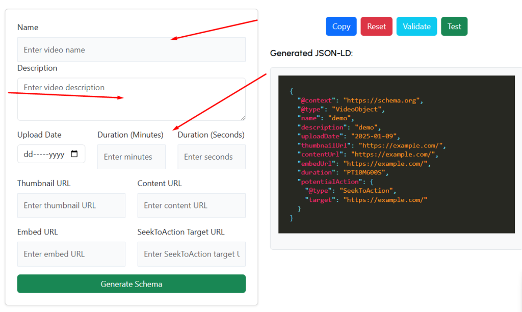 Video Schema Generator & Validator [JSON-LD Structured Data]